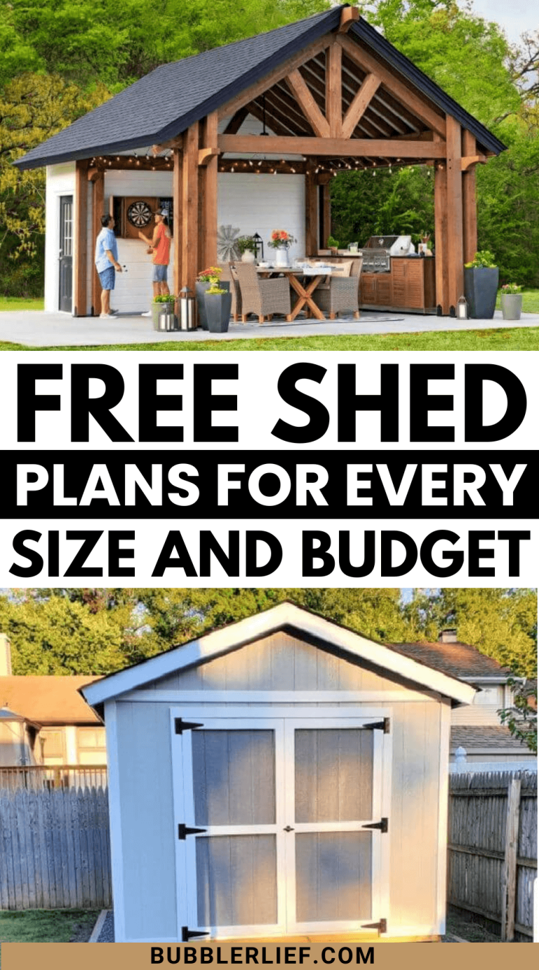 15 Free DIY Shed Plans with Material Lists - Bubblerelief | Woodworking ...